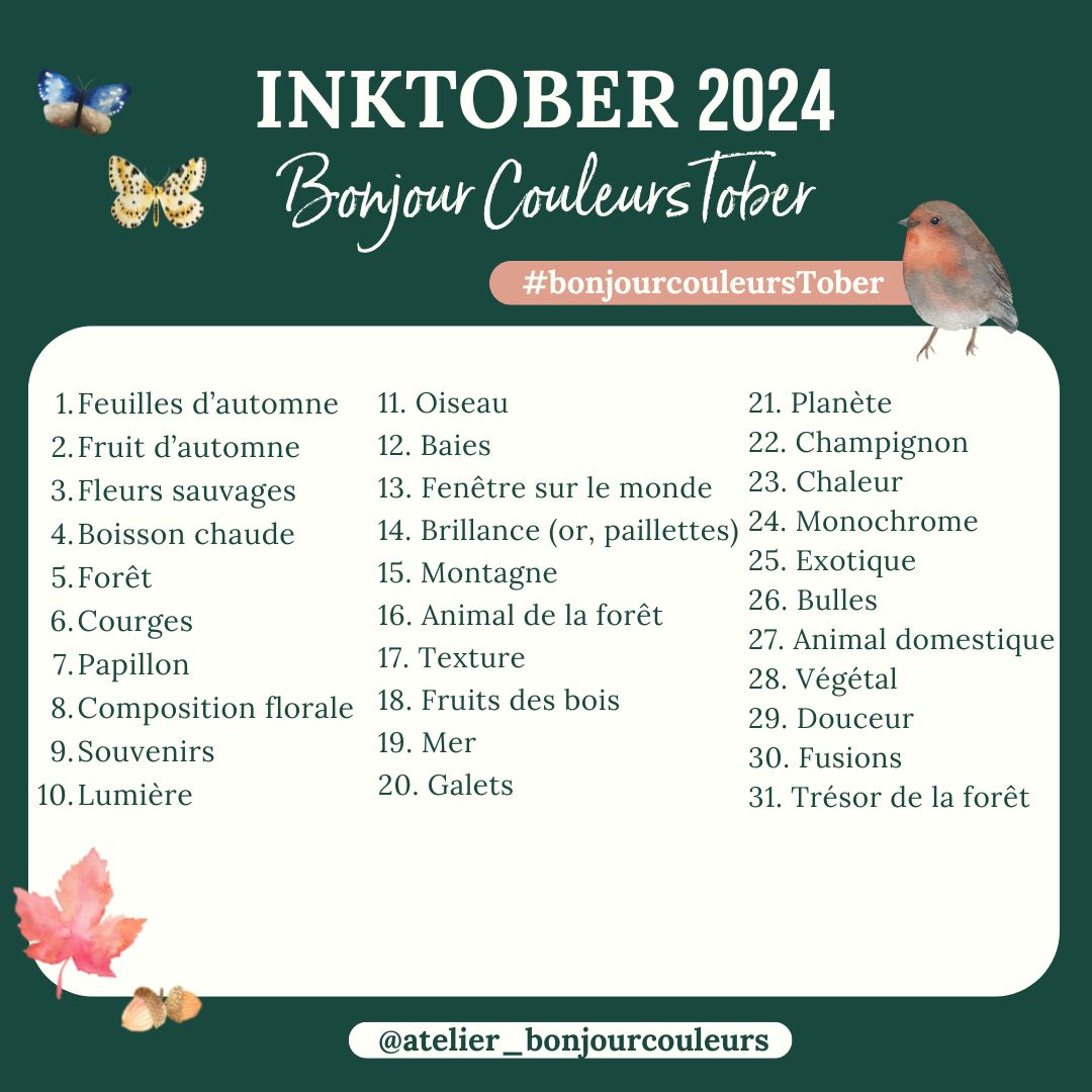 Inktober, c'est quoi ce challenge créatif ? - Bonjour Couleurs